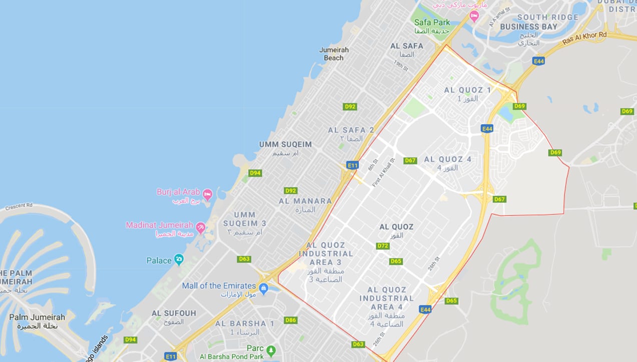 Le quartier de Al Quoz - Dubai Immobilier